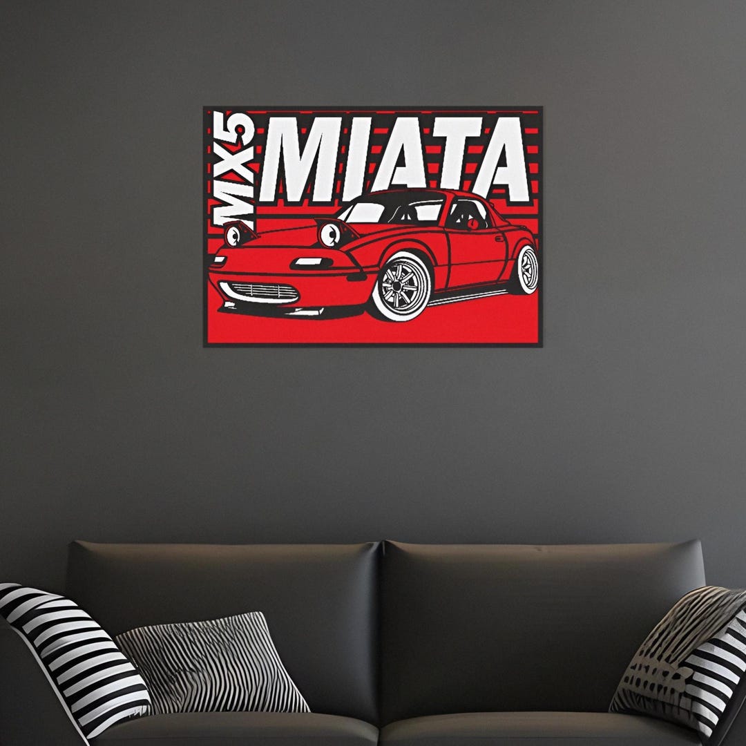 Wooden Painting MX5 MIATA, Multi-layered Wooden Painting, MX5 MIATA ...