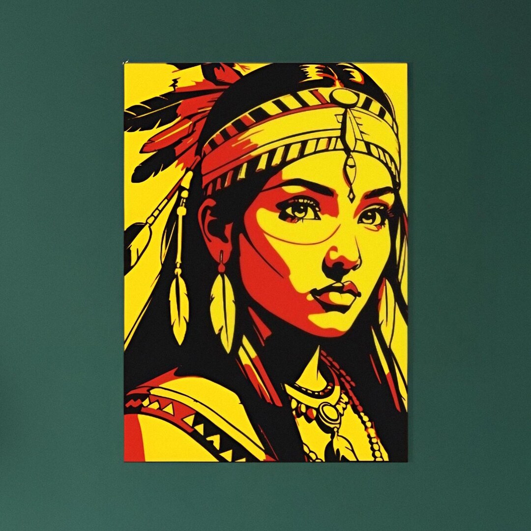 Indian, Indian Multi-layered Painting, Indian Girl Multi-layered ...