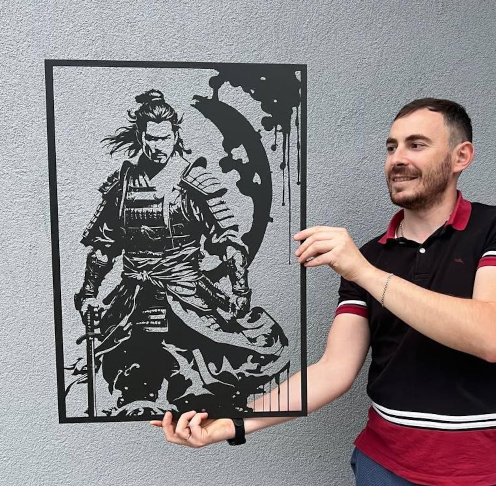 Samurai, Samurai Wooden Wall Decor, Samurai Wooden Wall Art, Samurai ...