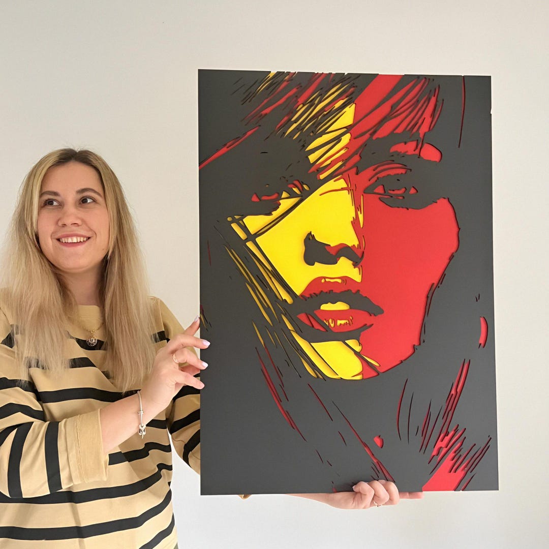 Wooden Painting, Girl, Multi-layered Wooden Painting, Girl Painting ...