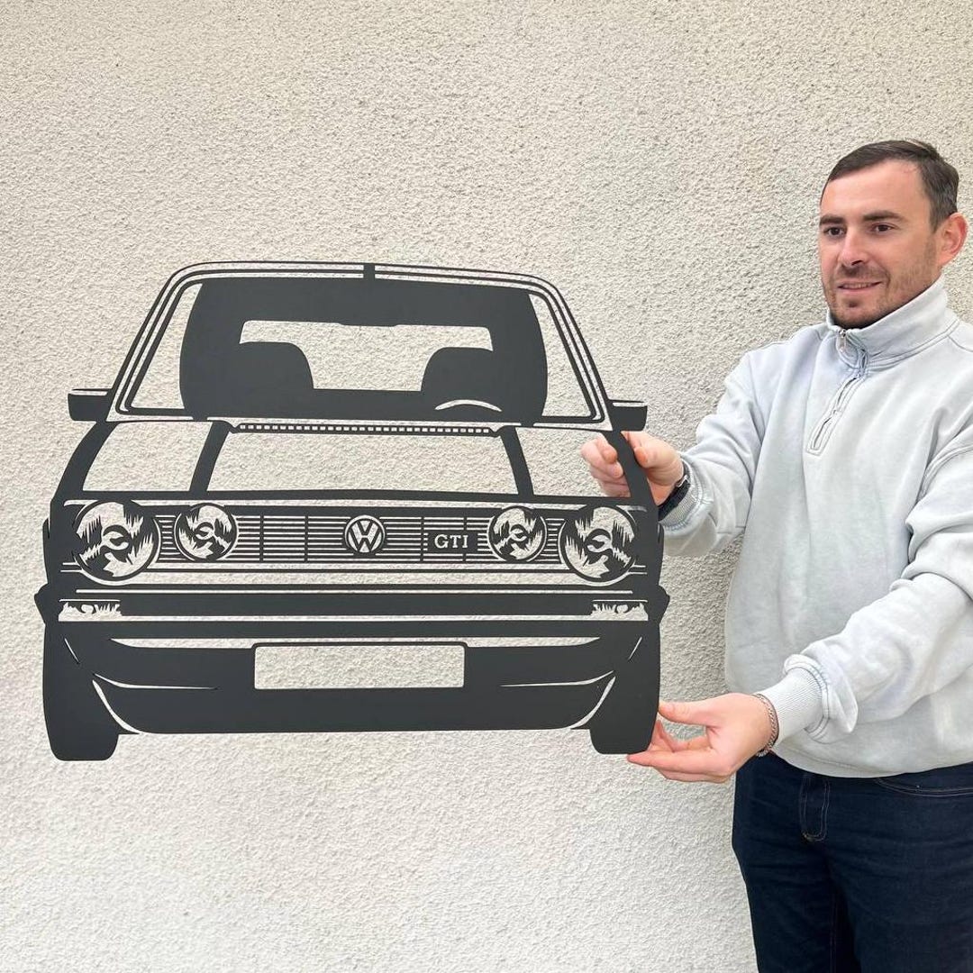 Painting Volkswagen Golf 1 GTI, Painting Golf МК1, Wooden Wall Decor ...