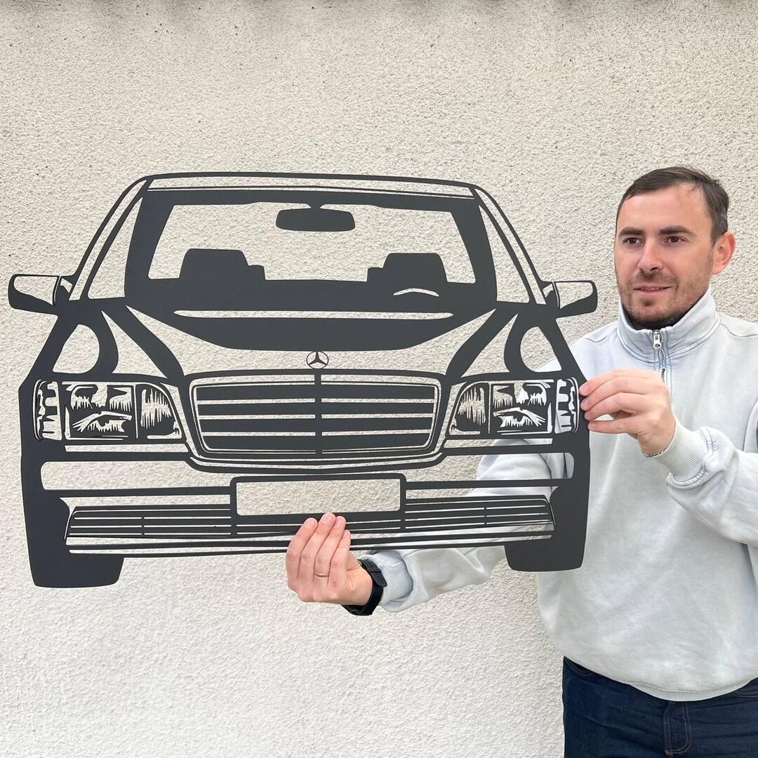 Painting Mercedes-benz W140, Painting Mercedes W140, W140, Wooden Wall ...
