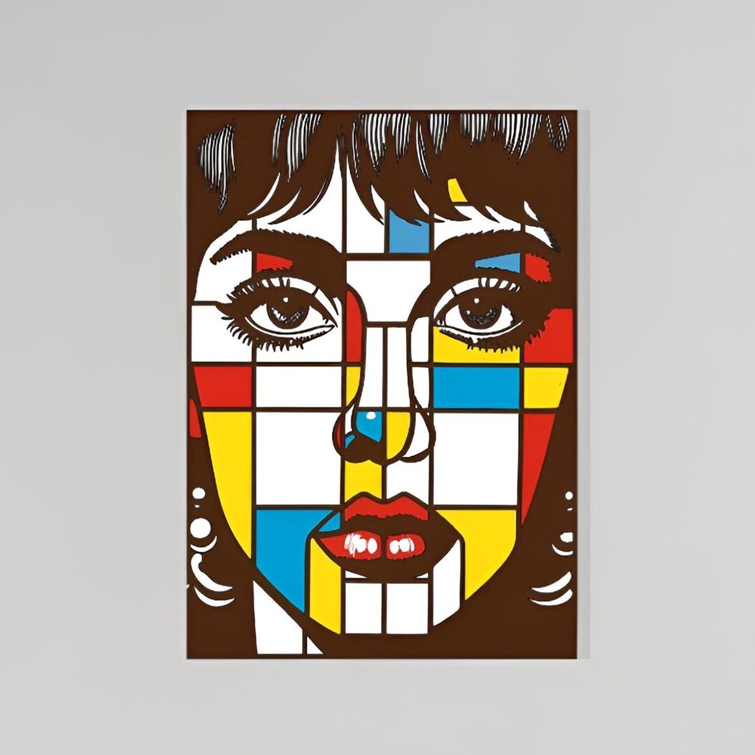 Multi-layered Painting, Girl Multi-layered, Pop Art, Girl Pop Art ...