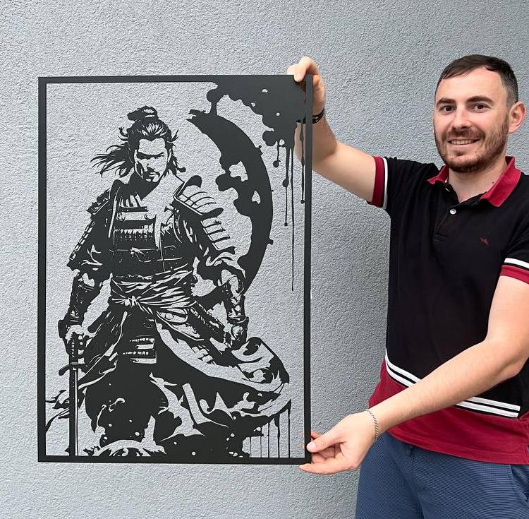 Samurai, Samurai Wooden Wall Decor, Samurai Wooden Wall Art, Samurai ...