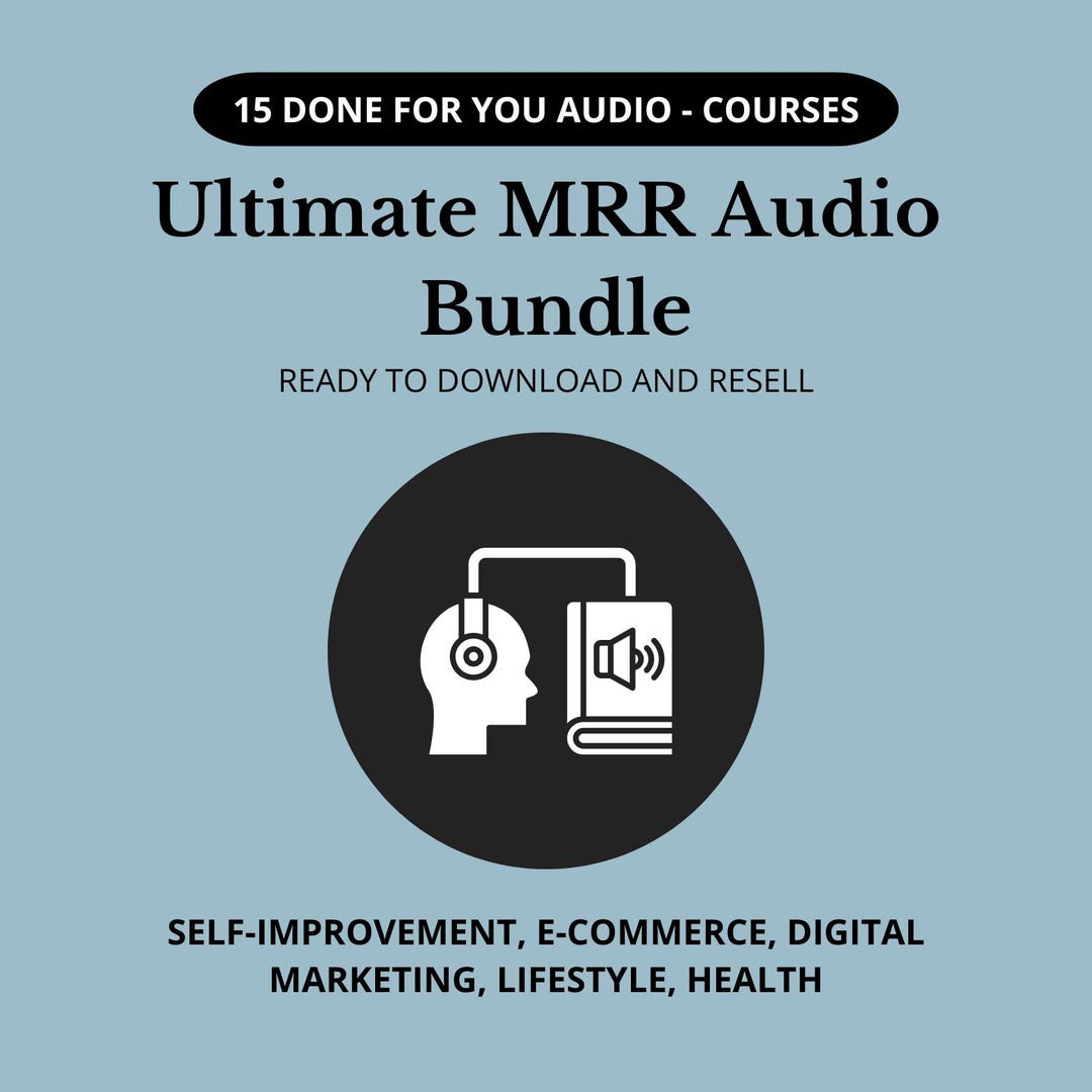 MRR Audio Course Bundle, Resell Rights, Faceless Digital Marketer ...