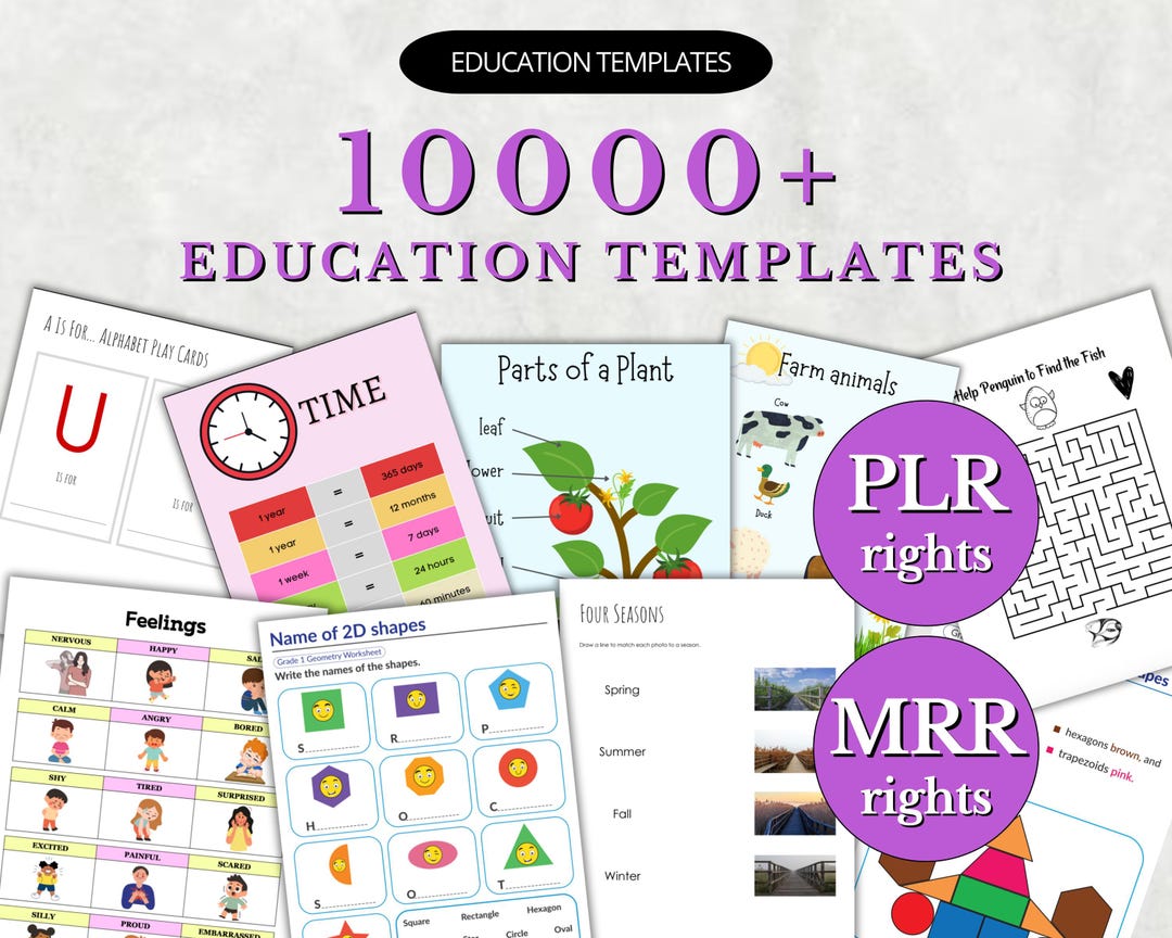 10 000 Premium Educational Coloring Books and Worksheets for Teachers ...