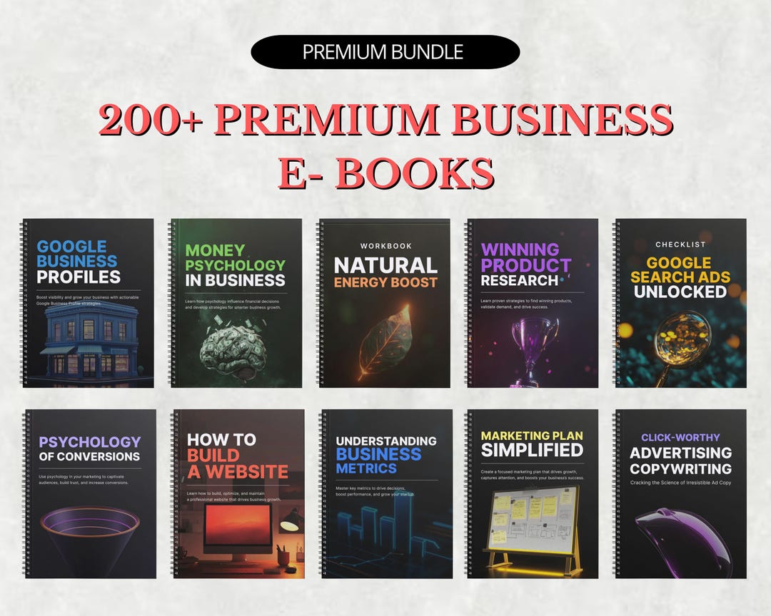 200+ Business Ebooks Bundle: Digital Marketing, Dropshipping (digital ...