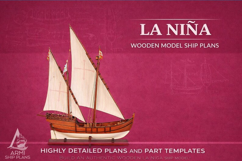 La Nina Wooden Ship Model Plans, 1:65 Scale (instant Download) - Etsy