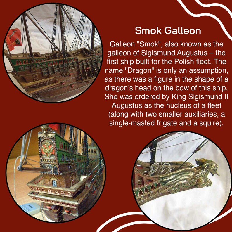 Smok Galleon Wooden Ship Model Assembly Plans | 8 High-resolution ...
