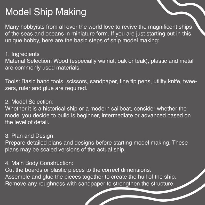 Black Pearl Wooden Ship Model Assembly Plans (digital Download) - Etsy