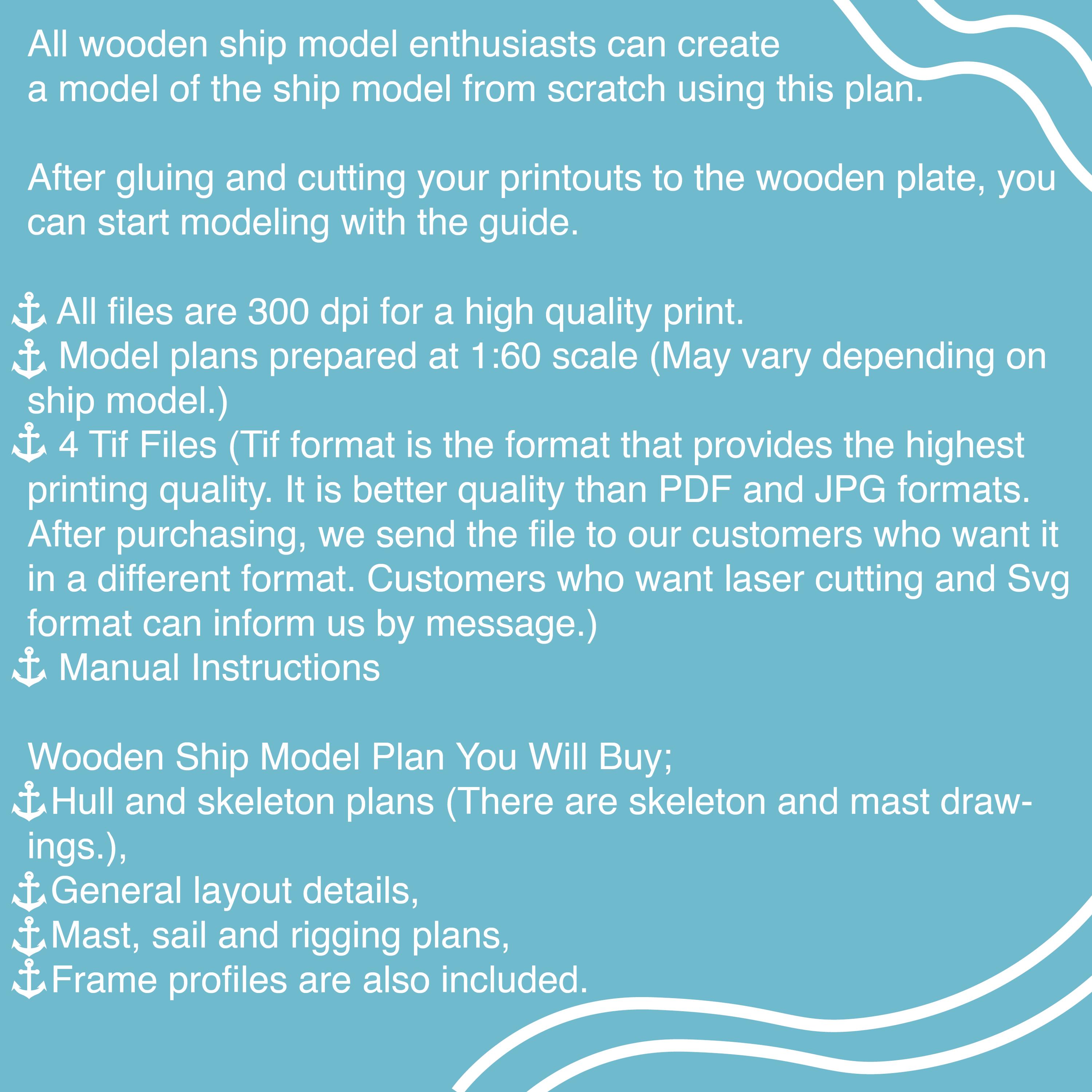 USS Lexington 1777 Wooden Ship Model Plans, 1:60 Scale (digital ...