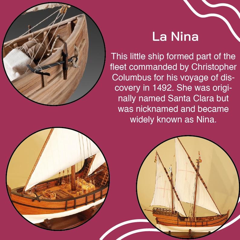 La Nina Wooden Ship Model Draft Plans 4 Tif Files Numbered Expression ...
