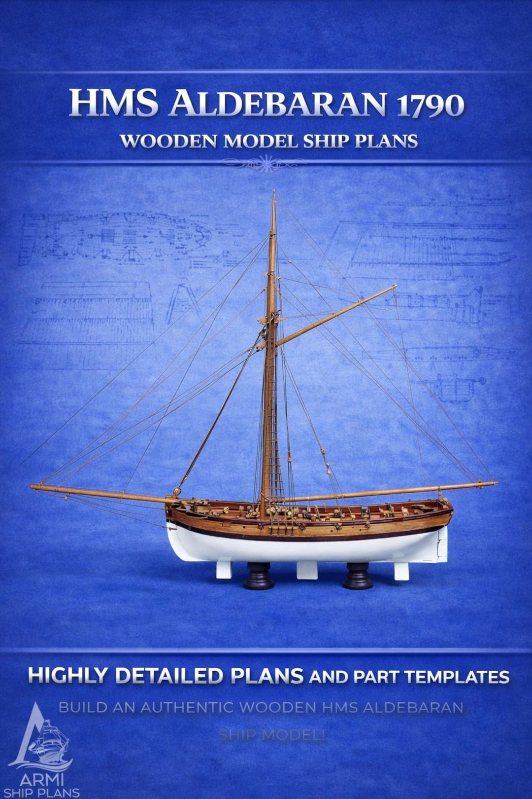 HMS Aldebaran 1790 Wooden Ship Model Plans, 1:60 Scale (PDF-TIF ...