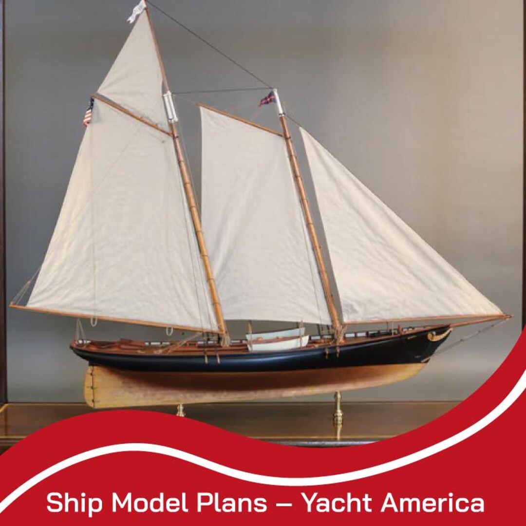 Yacht America Ship Model Plans 17 Tif Fİles Numbered Expression Manual ...