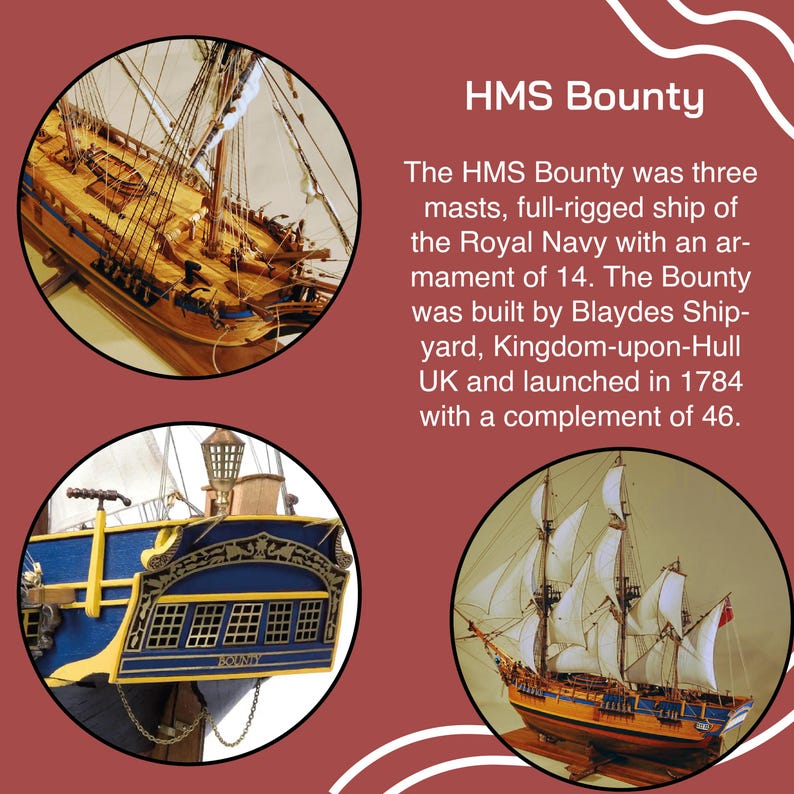 HMS Bounty Wooden Ship Model Assembly Plans (digital Download) - Etsy UK