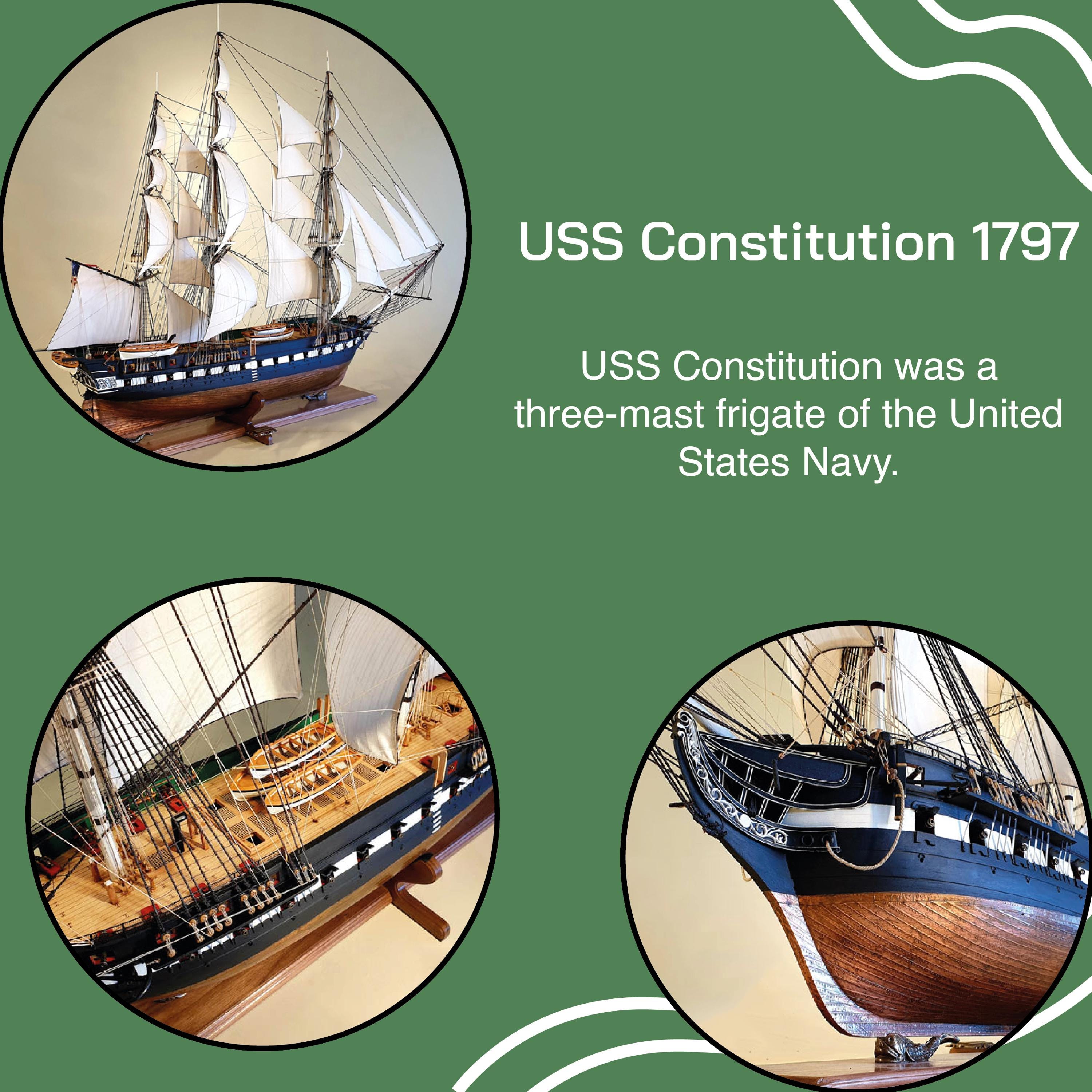 USS Constitution 1797 Wooden Ship Model Assembly Plans (instant Download) - Etsy