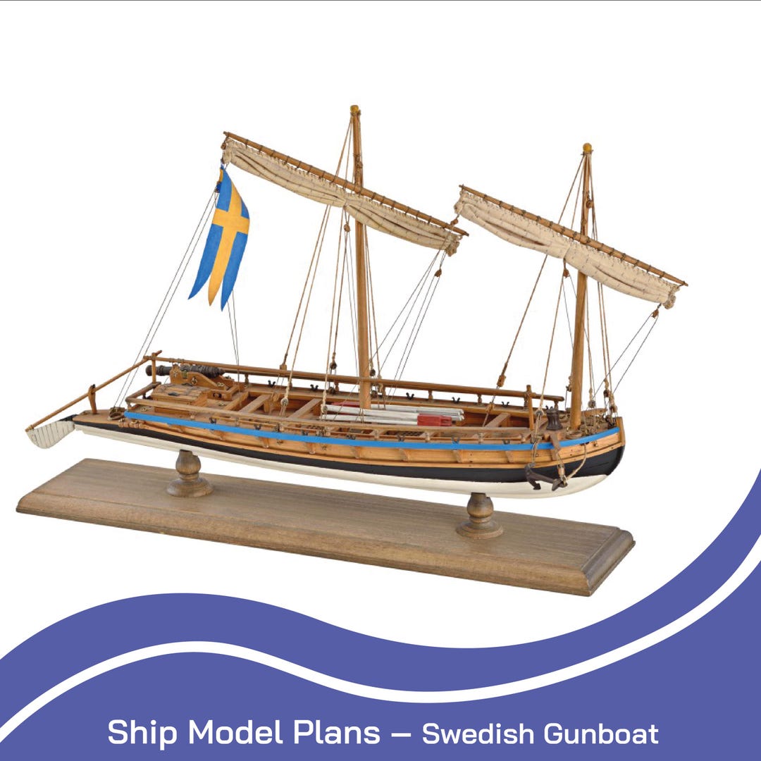 Swedish Gunboat Model Ship Assembly Plans (digital Download) - Etsy