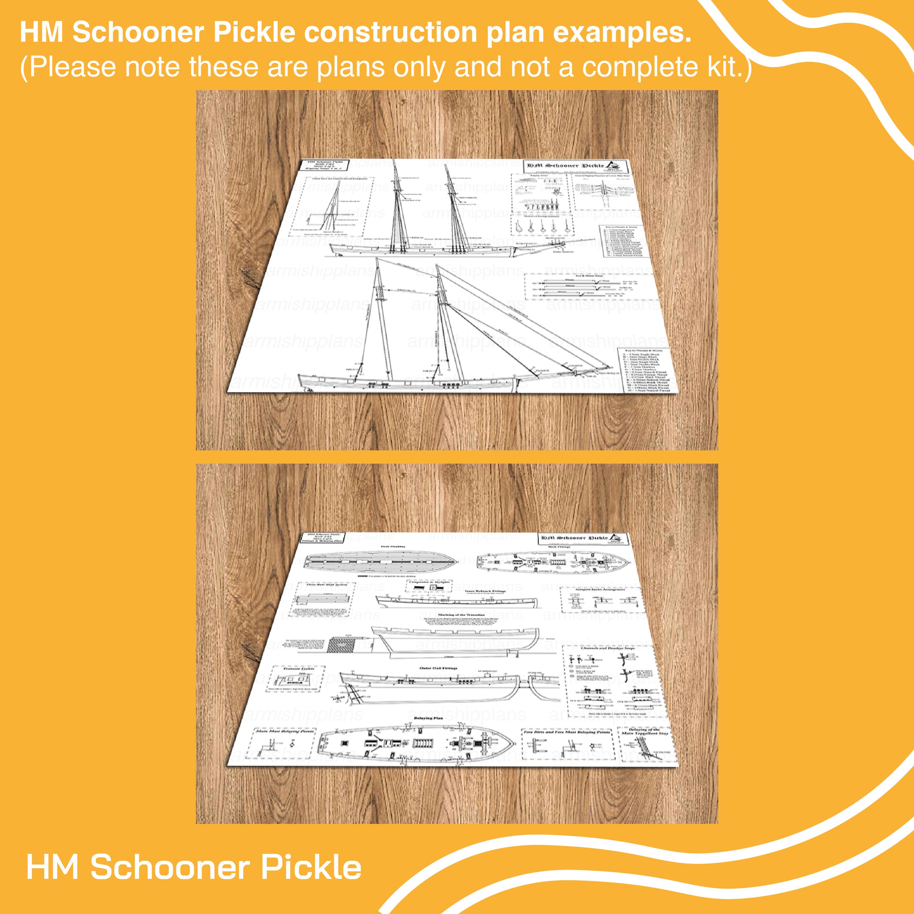 HM Schooner Pickle Wooden Ship Model Plans, 1:60 Scale (instant ...