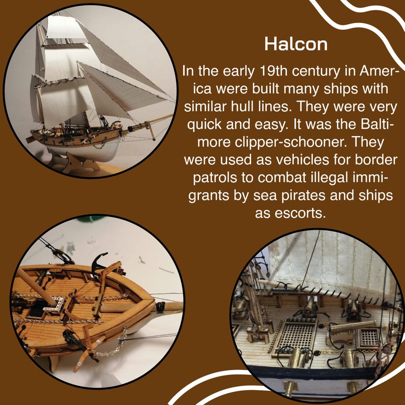 Halcon Wooden Ship Model Plans, 1:60 Scale Blueprint (digital Download ...