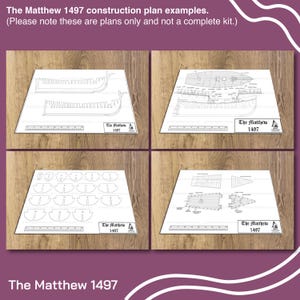 The Matthew 1497 Wooden Ship Model Plans, 1:60 Scale (PDF-TIF Download ...