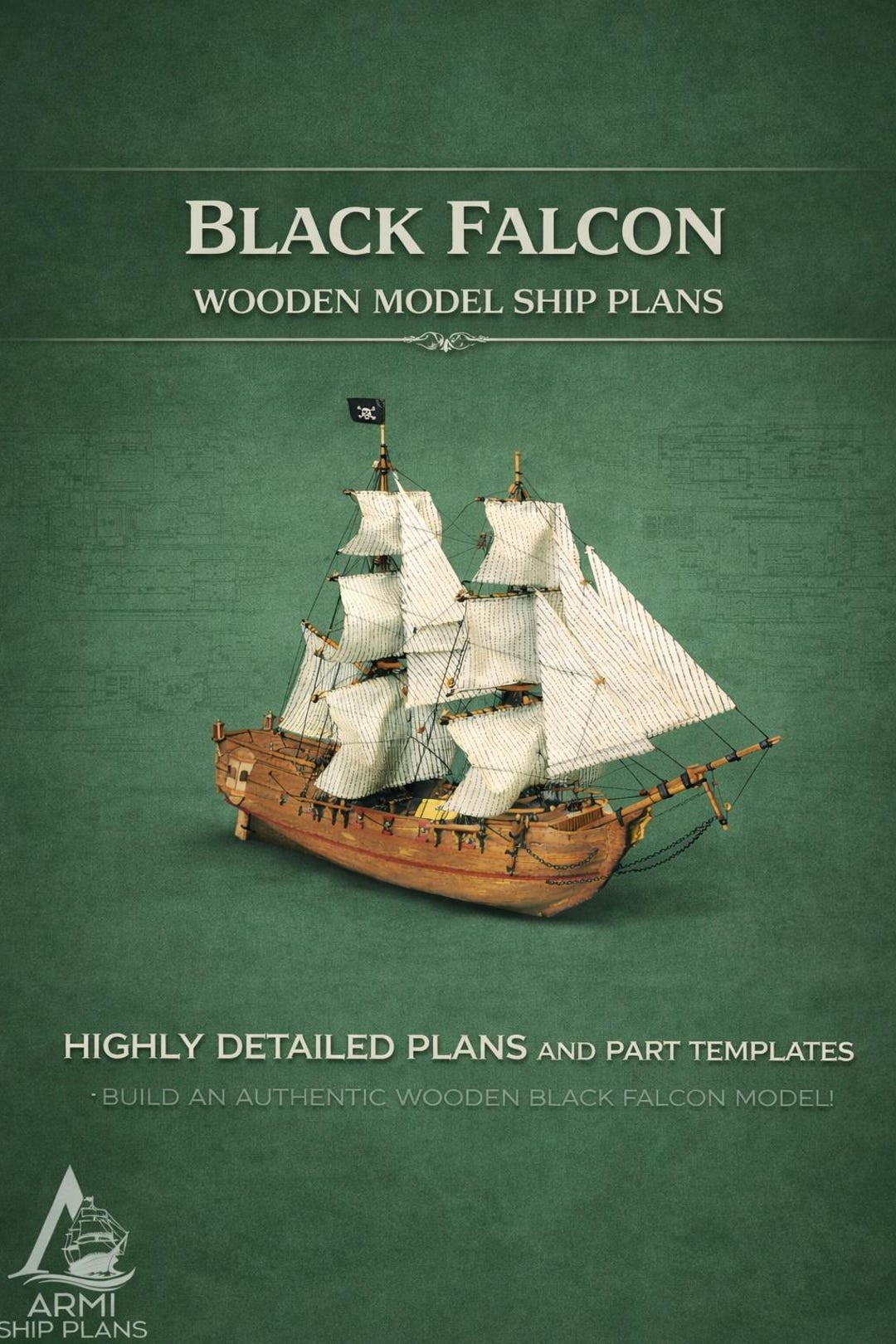 Black Falcon Wooden Ship Model Plans, 1:60 Scale (instant Download) - Etsy