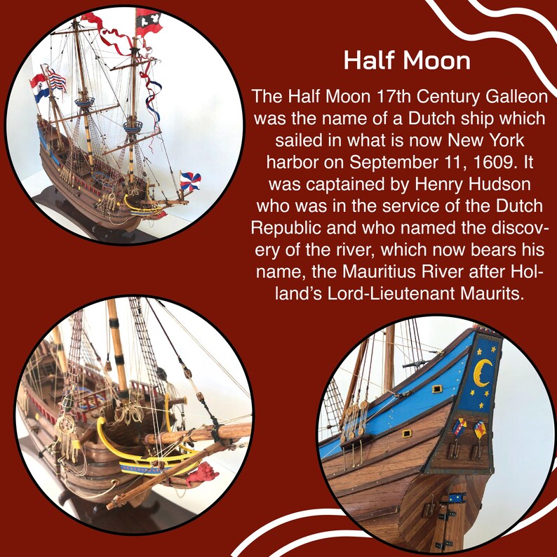 Half Moon Wooden Ship Model Draft Plans | 14 Tif Files | Numbered ...