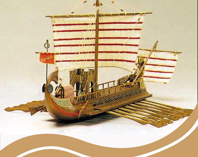 Caesar Roman Bireme Wooden Ship Model Assembly Plans (digital Download ...