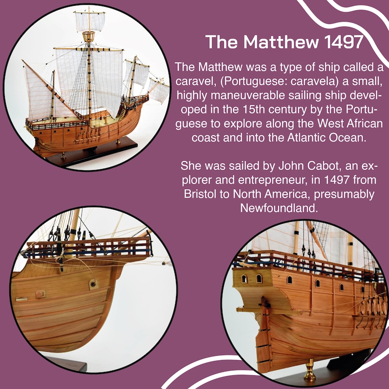 The Matthew 1497 Wooden Ship Model Plans, 1:60 Scale (PDF-TIF Download ...