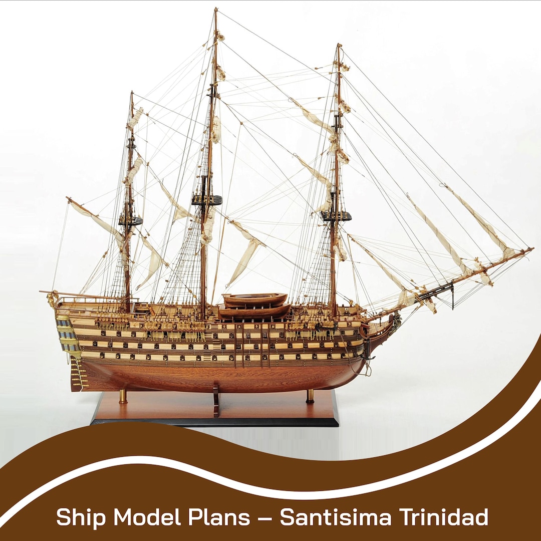 Santisima Trinidad Wooden Ship Model Assembly Plans (digital Download ...