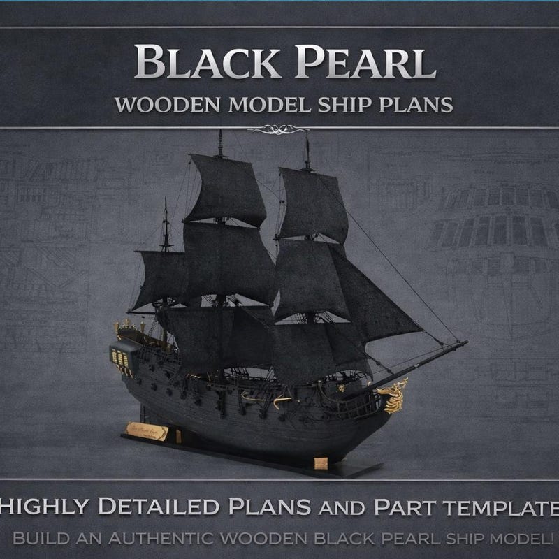 Wooden Black Pearl Model - Etsy