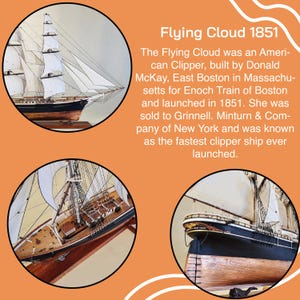 Flying Cloud 1851 Wooden Ship Model Plans, 1:60 Scale (instant Download ...