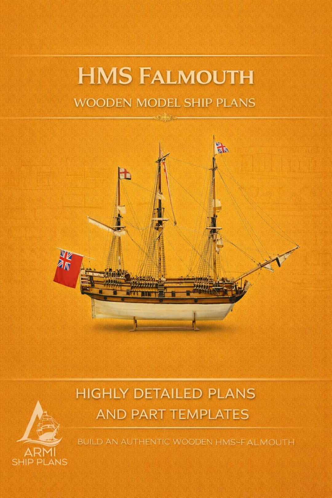 HMS Falmouth Wooden Ship Model Plans, 1:60 Scale (digital Download) - Etsy