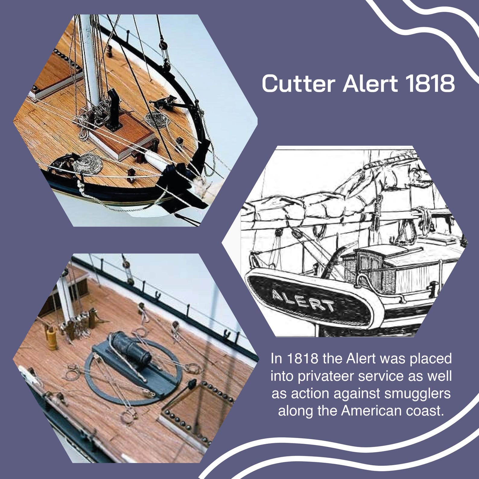 Cutter Alert 1818 Wooden Ship Model Plans, 1:30 Scale (PDF-TIF Download ...