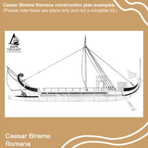 Caesar Roman Bireme Wooden Ship Model Plans (digital Download) - Etsy