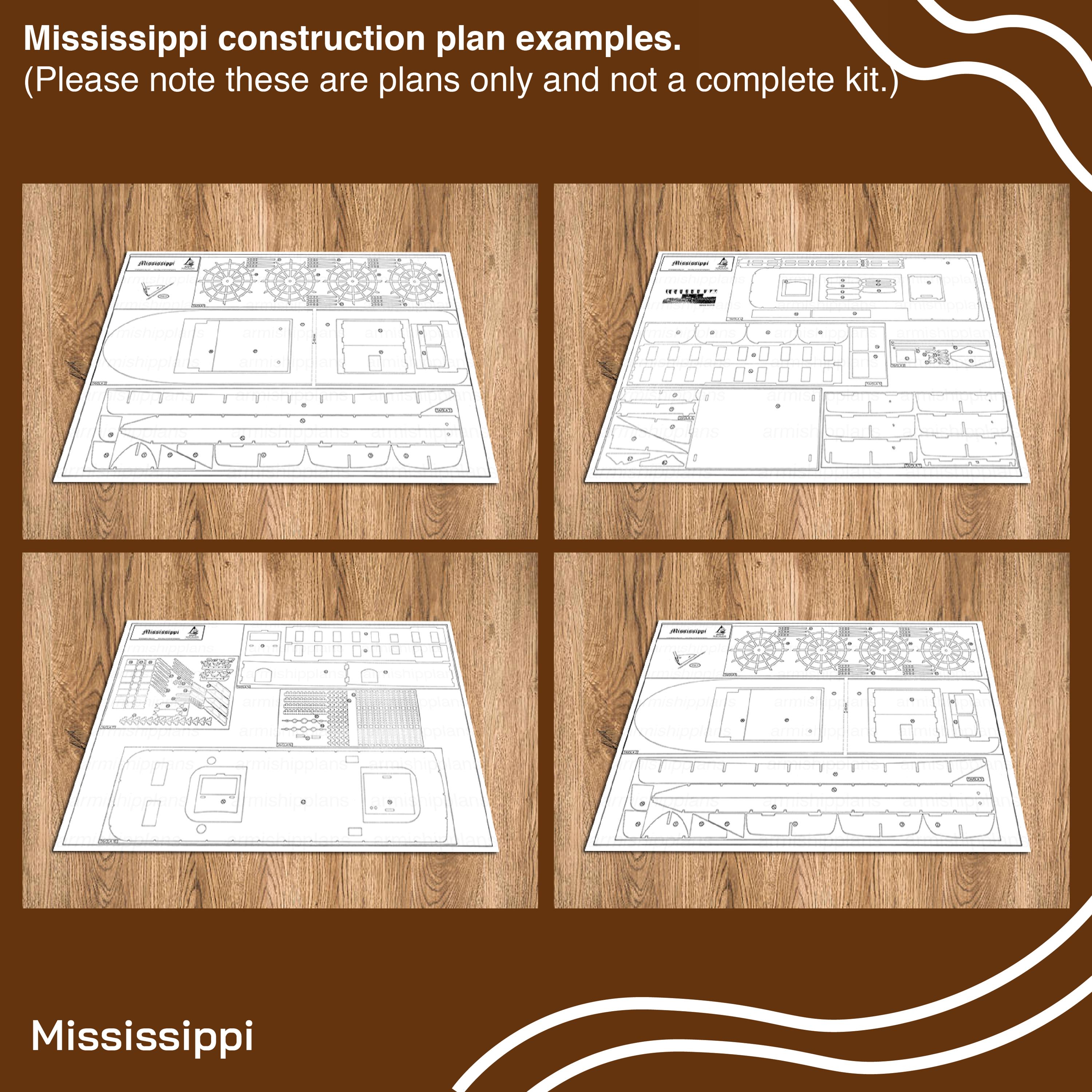 Mississippi Riverboat Wooden Ship Model Plans: Assembly Guide (instant ...