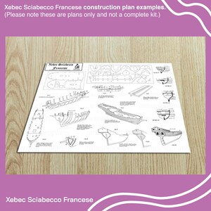 Xebec Sciabecco Francese Wooden Ship Model Plans, 1:60 Scale (digital ...
