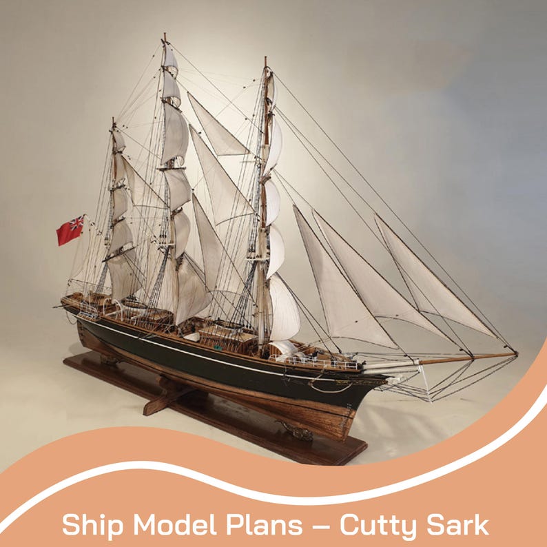 Cutty Sark Wooden Ship Model: Assembly Plans (digital Download) - Etsy