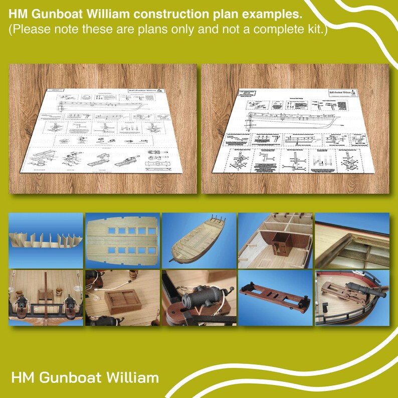 HM Gunboat William: Wooden Ship Model Plans (digital Download) - Etsy
