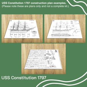 USS Constitution 1797 Wooden Ship Model Assembly Plans (instant ...