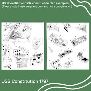 USS Constitution 1797 Wooden Ship Model Draft Plans 22 Tif Files ...