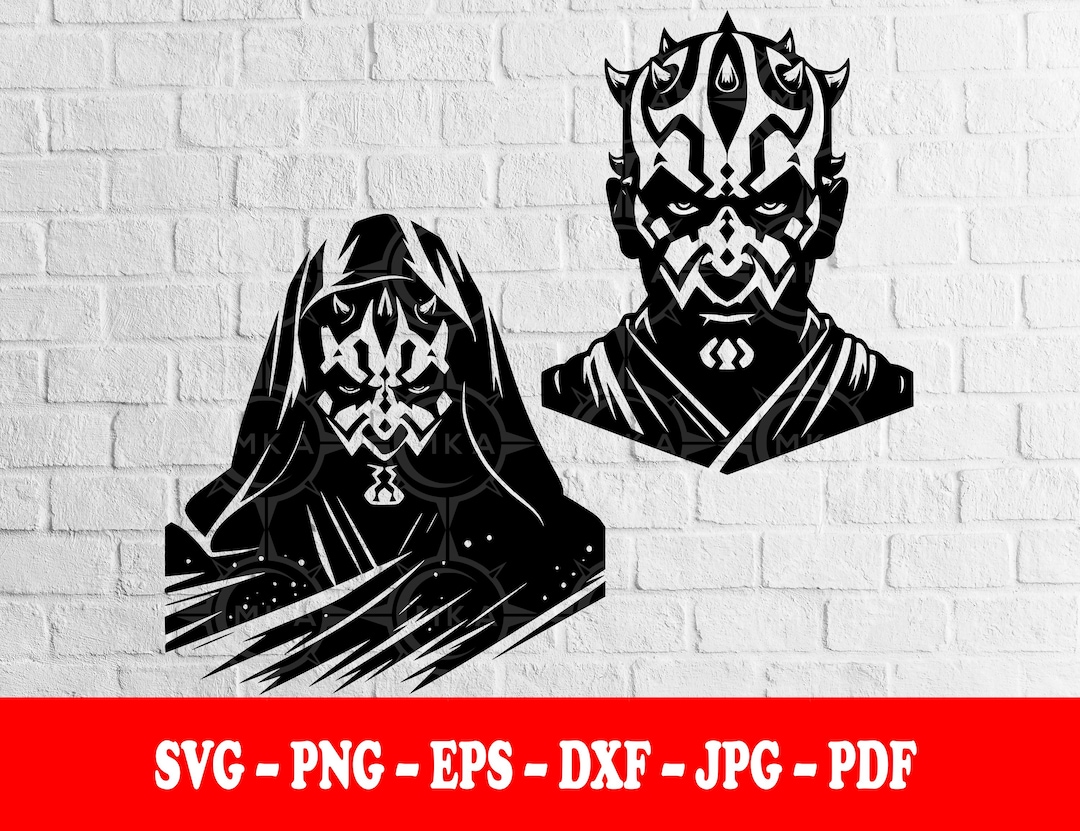 DARTH MAUL, 2 Pack, Svg, T-shirt, Sticker, Mug Wrap, Vector ...