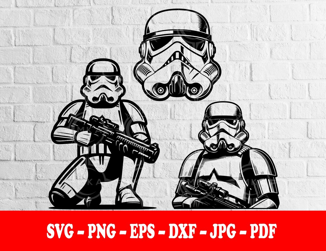 STORMTROOPER, 3 Pack, Svg, T-shirt, Sticker, Mug Wrap, Vector ...
