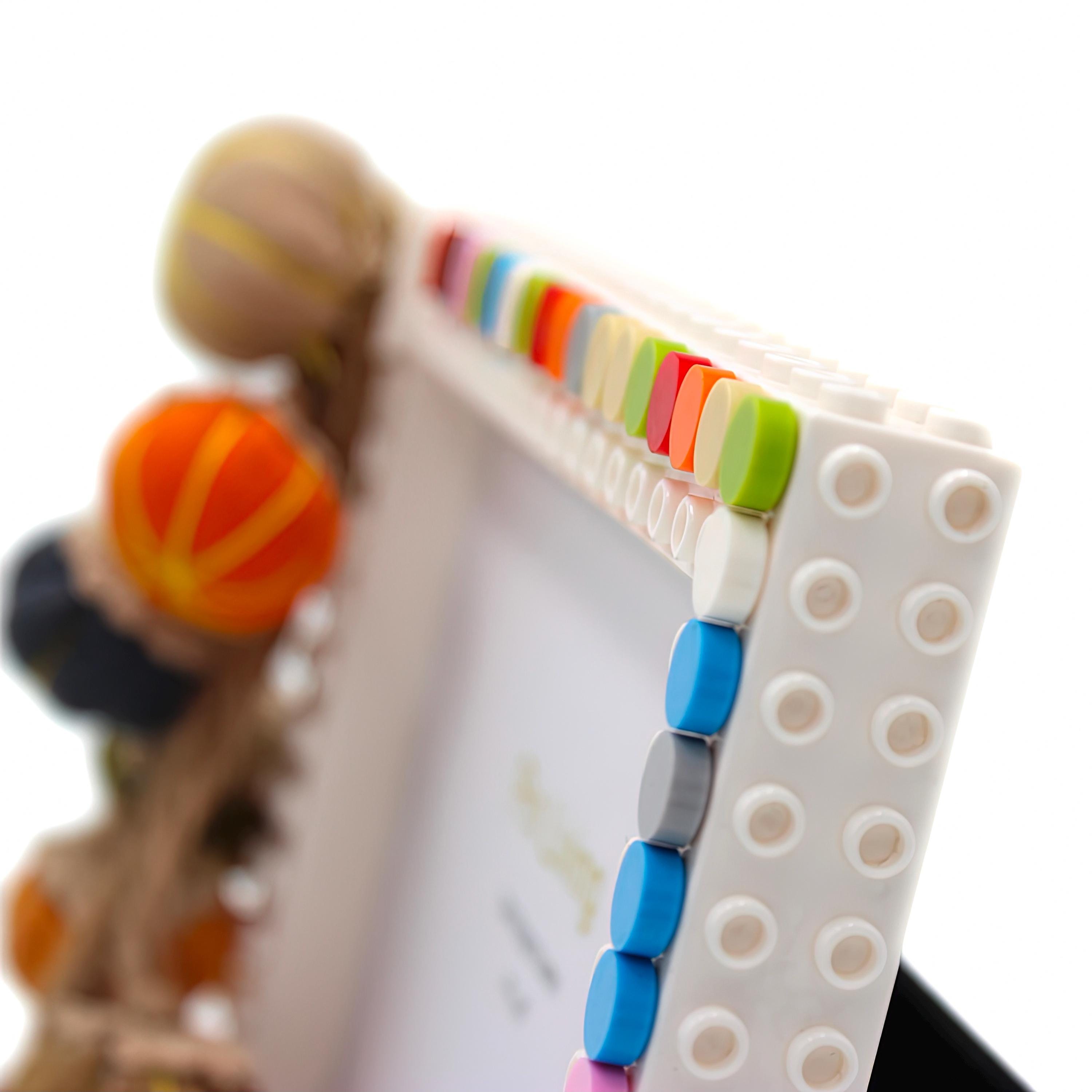 Pumpkin DIY Building Block Photo Frame, Children's Handmade Photo Frame ...