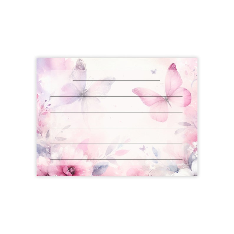 Flower Butterfly Note Cards-instant Download - Etsy