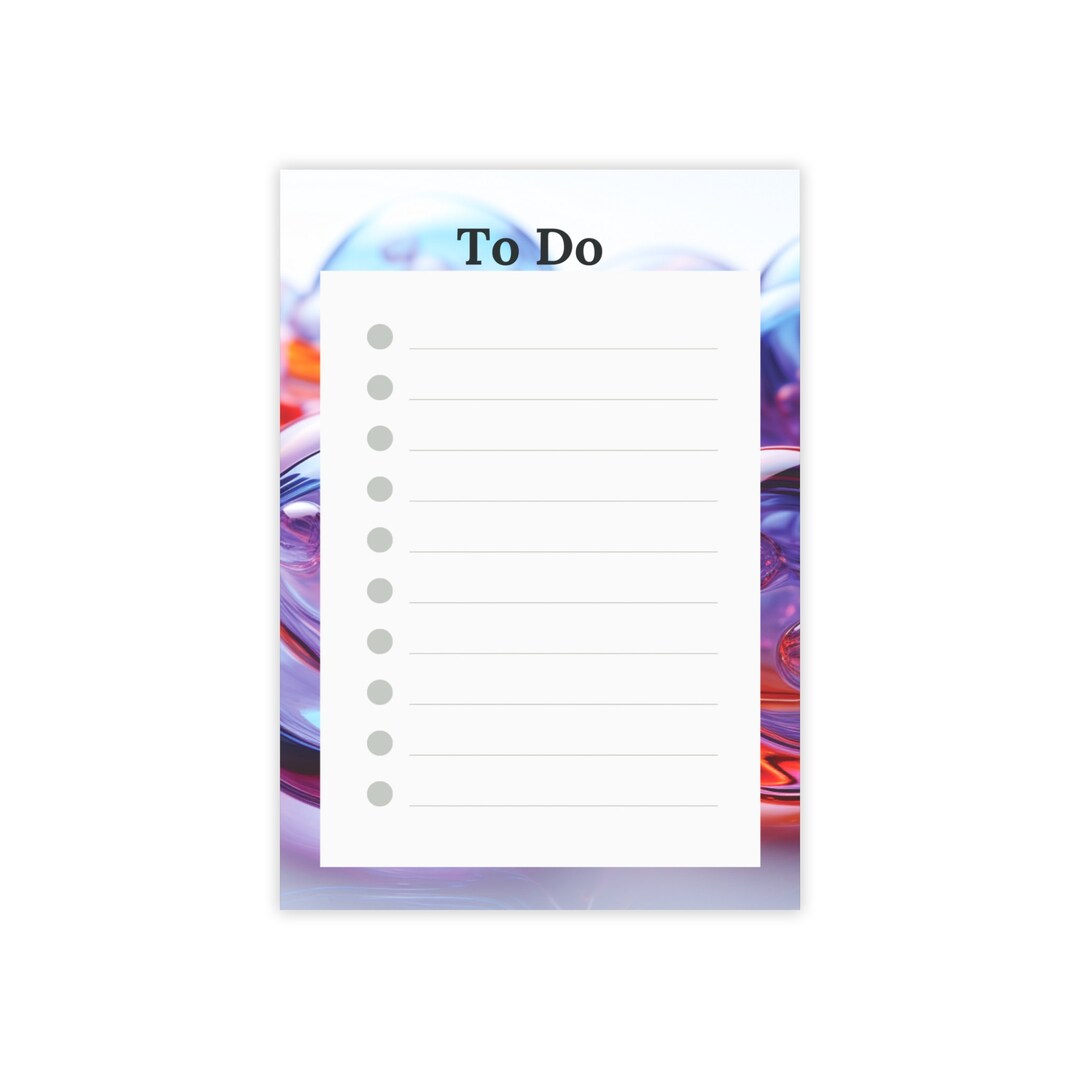 Blue Bubbles Personalized Sticky Note Pad - Set of 50 Sheets - Etsy