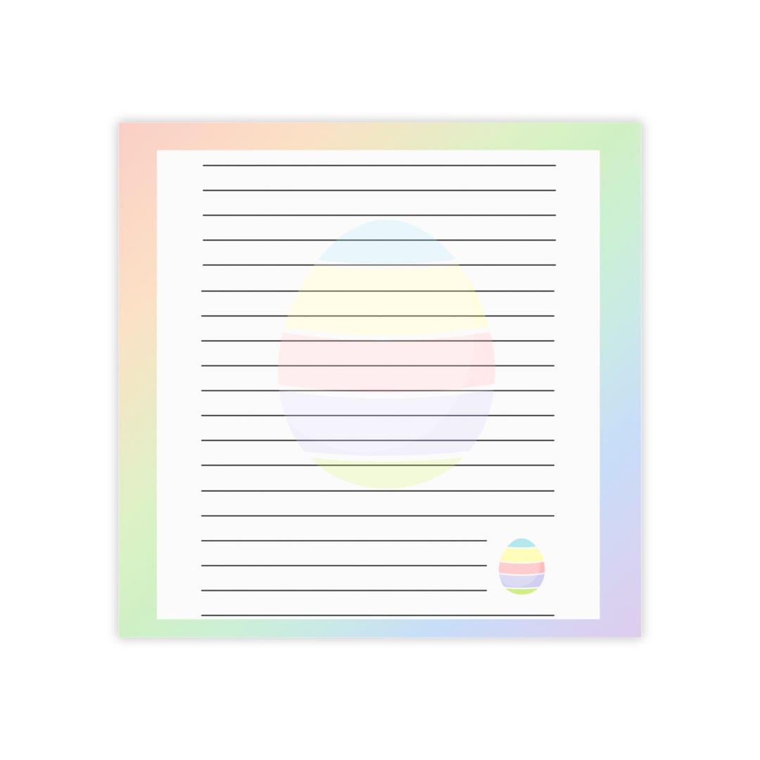 Easter Egg Pastel Post-it® Note Pads in 3" X 3" and 4" X 6" - Elegant ...
