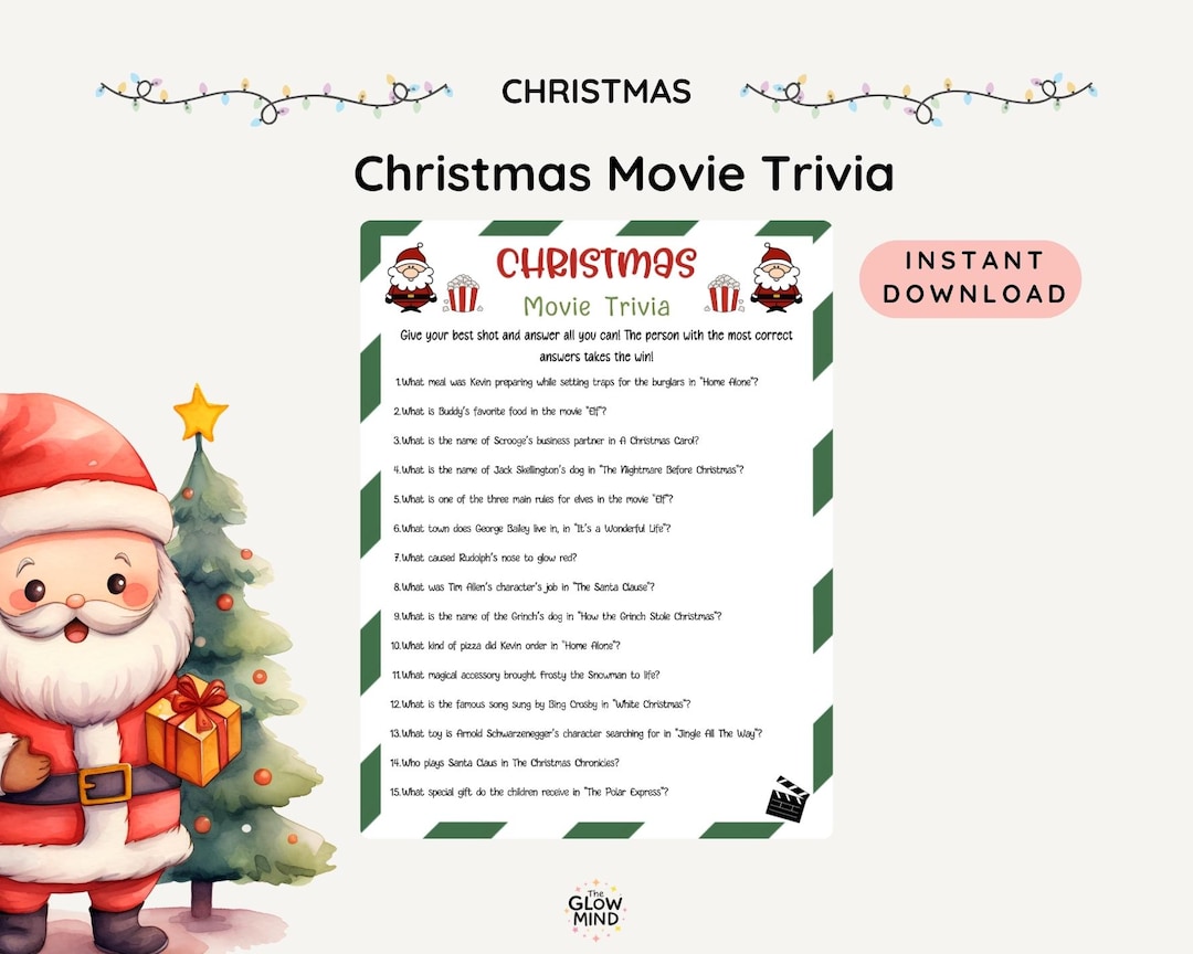 Festive Trivia Game Perfect for Family Gatherings, Friends, or Office ...