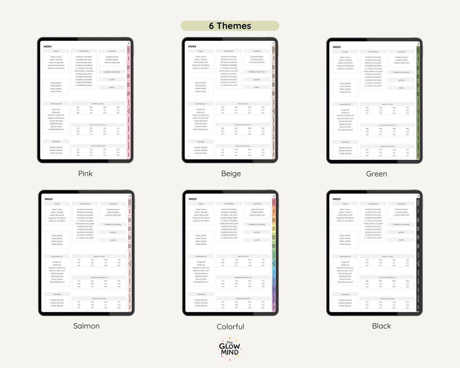 Digital Movie & Series Journal, Hyperlinked Planner for Movie Series ...