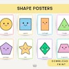 Printable Shapes Poster, Geometric Shapes for Kids, Educational ...