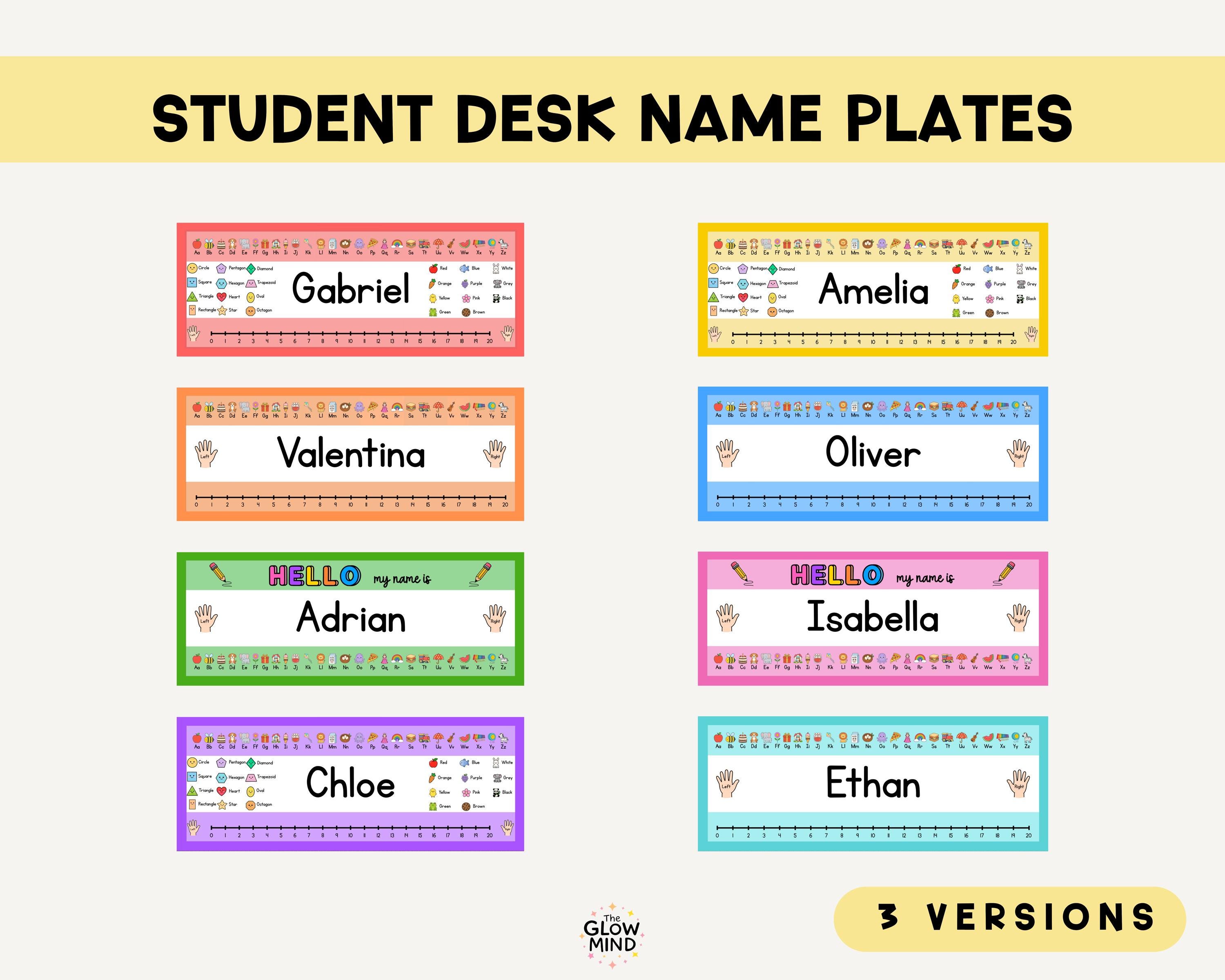 Printable Student Desk Name Plates: Editable Classroom Decor (digital ...